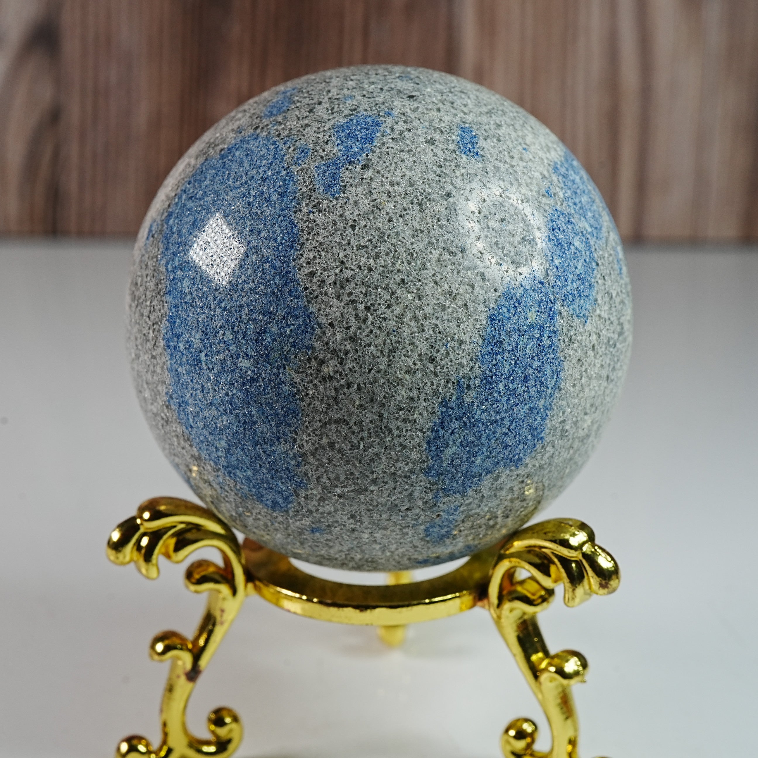Azurite in Quartz - Sphere – CrystalBarista